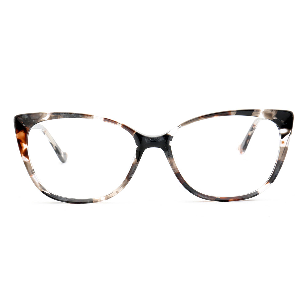 Amelia Patterned Cat Eye Glasses For Women Colorful Acetate Eyegla