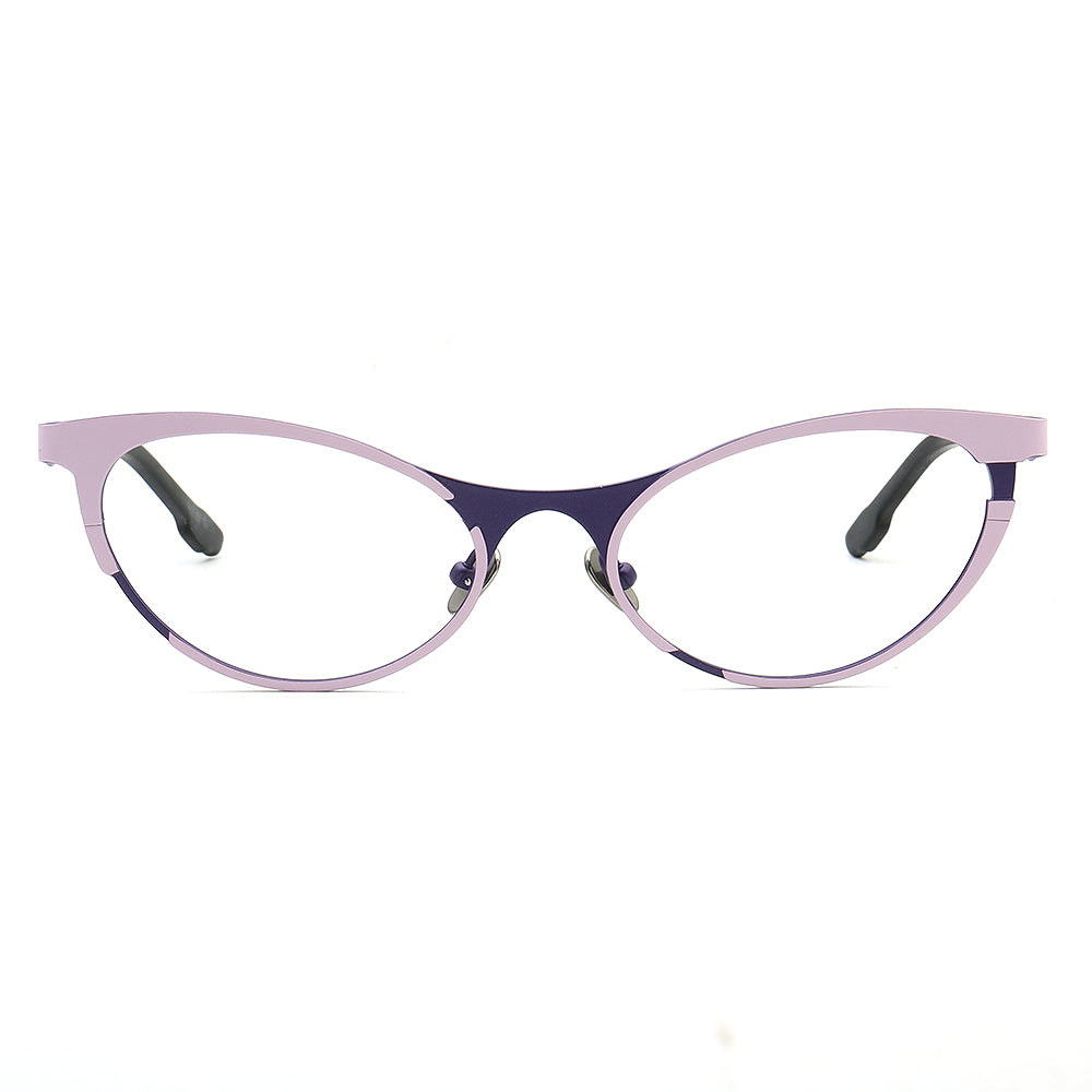 Tabatha Sleek Pure Titanium Cat Eye Glasses For Women Colorful Two